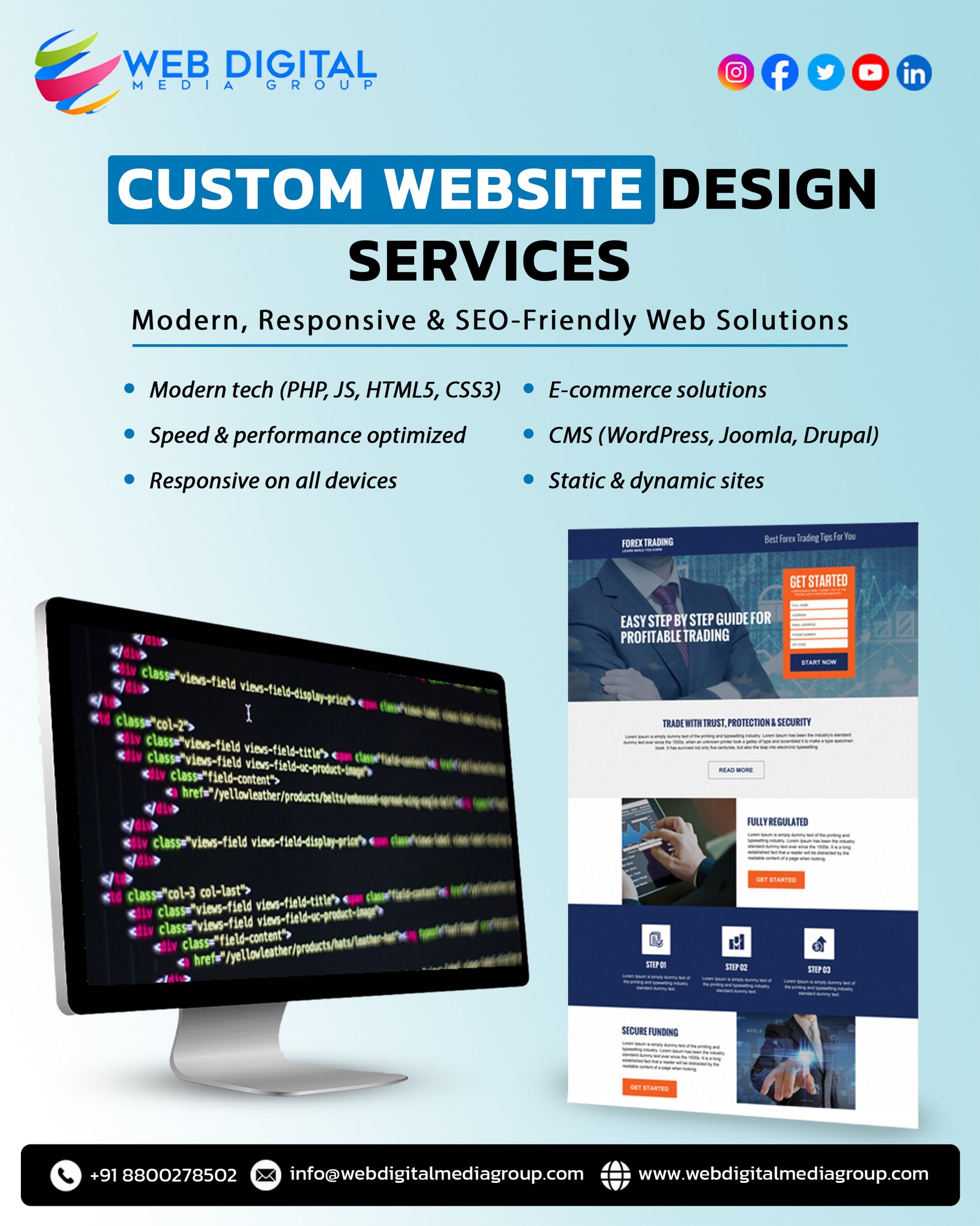 Create a Website with Web Digital Media Group,Call:8800278502